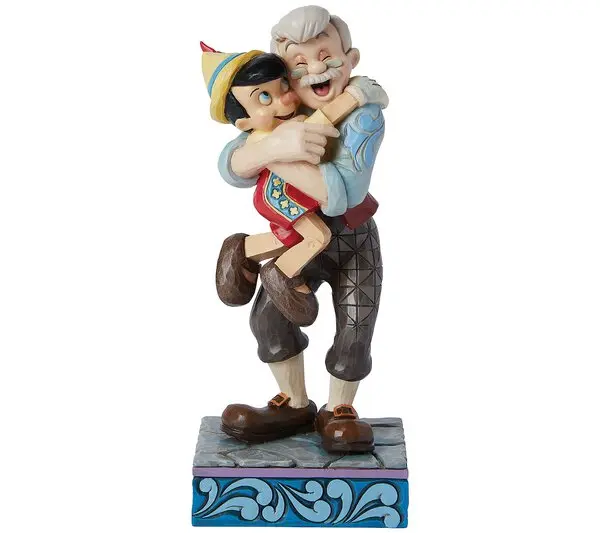 JIM SHORE Disney Traditions Gepetto & Pinocchio Hugging F Igurine
