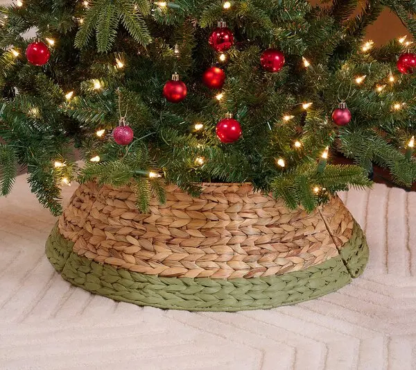 MARTHA STEWART 24' Rattan Colorblock Tree Collar