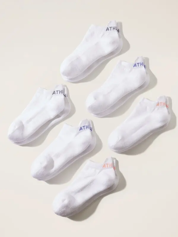 Athleta Everyday Ankle Sock 6-pack - Multi Bright White