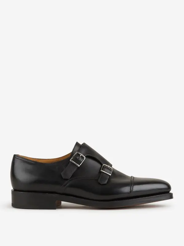 John Lobb William Ii Monk Strap Shoes - Black