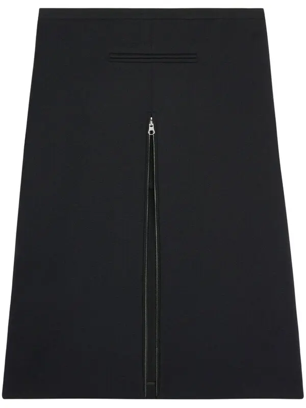COURREGES Zip-detail Twill Midi Skirt