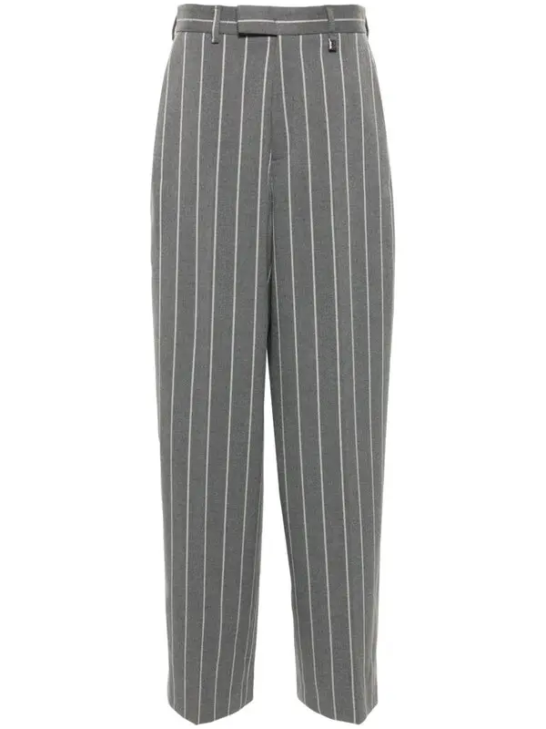 Giuseppe Di Morabito Logo-plaque Striped Trousers - Grey