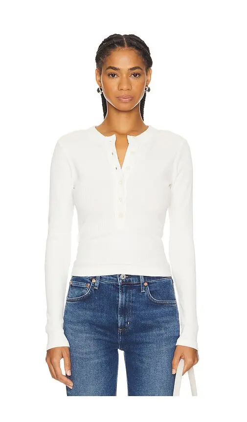 Citizens Of Humanity Varra Henley In White - Pashmina