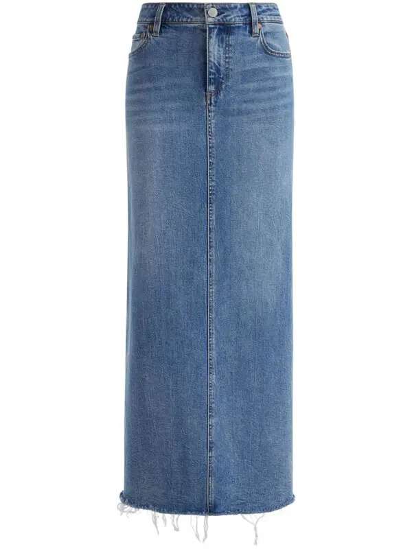 Alice + Olivia Marissa Denim Midi Skirt - Blue