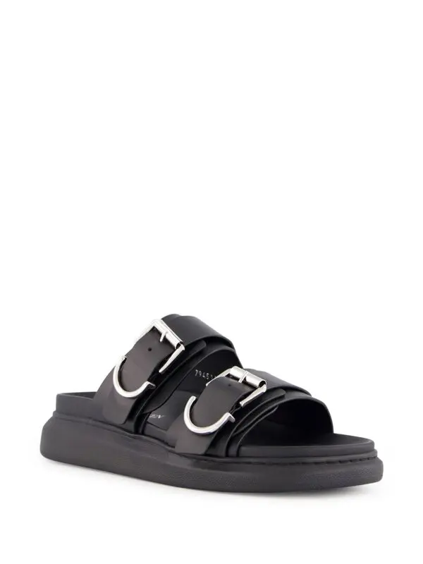 Alexander McQueen Buckle-strap Sandals - Black