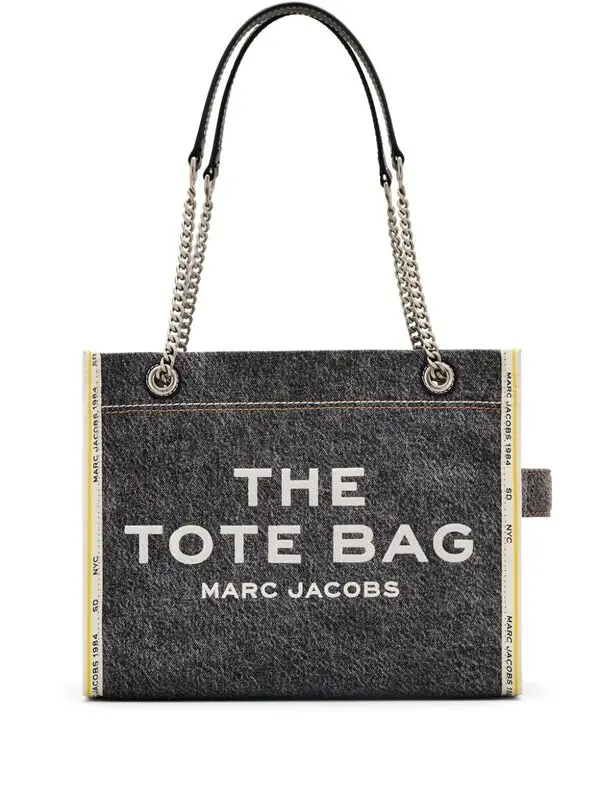 Marc Jacobs Denim Chain Medium Tote - Black