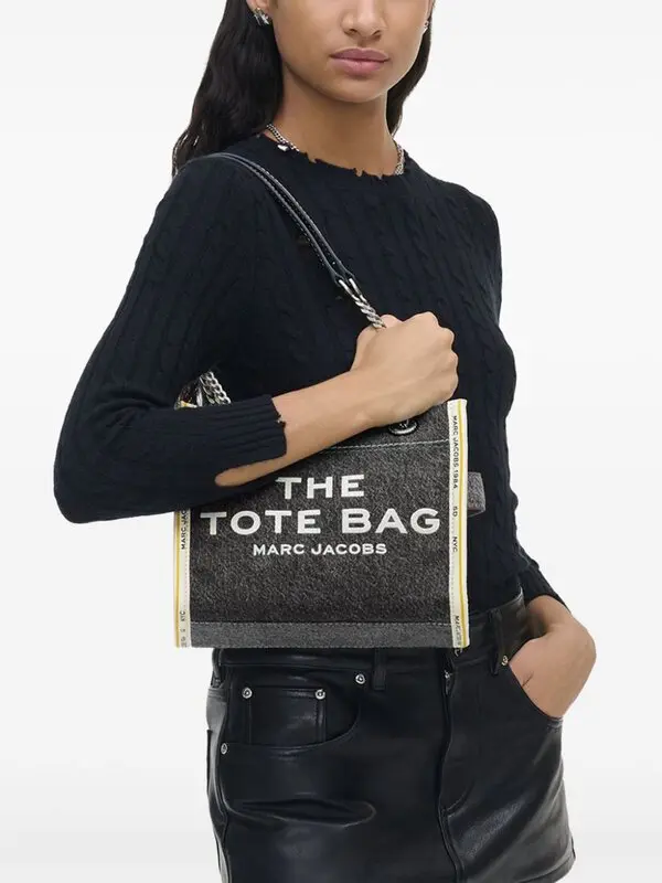 Marc Jacobs Denim Chain Small Tote Bag - Grey