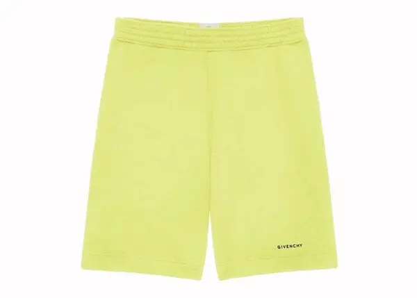 Givenchy Logo Sweatshorts - Acid Yellow