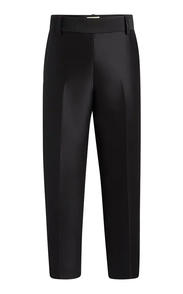 Khaite Cam Wool-silk Straight-leg Trousers