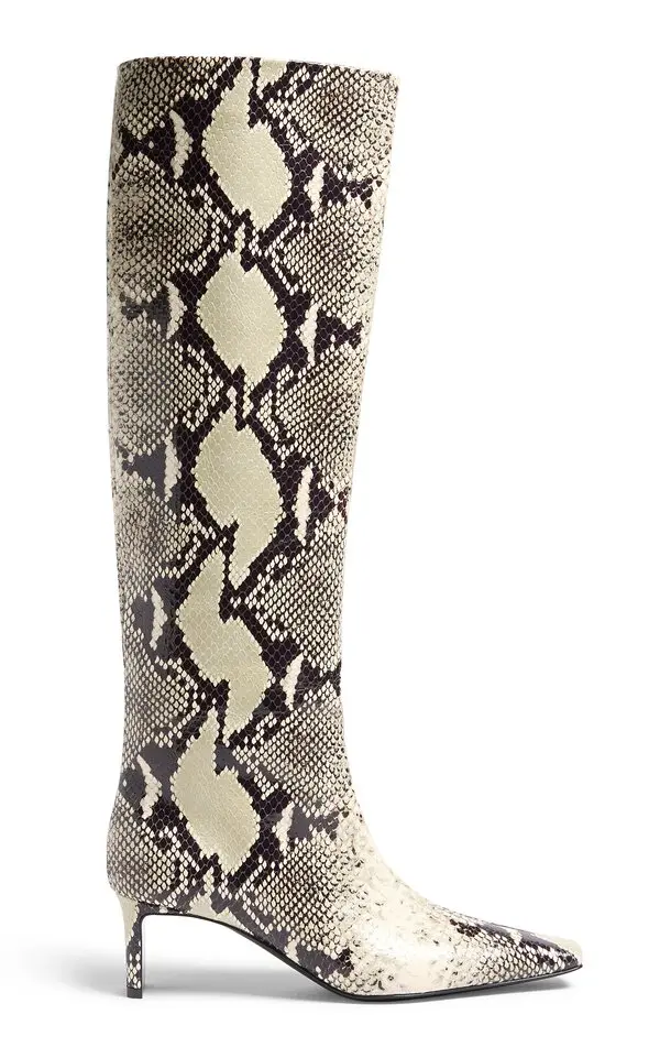 Khaite Ona Python-effect Knee Boots - Animal