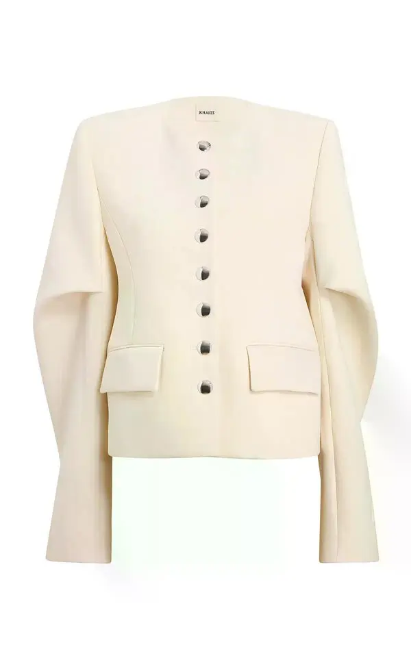 Khaite Darlman Wool-blend Jacket - Ivory