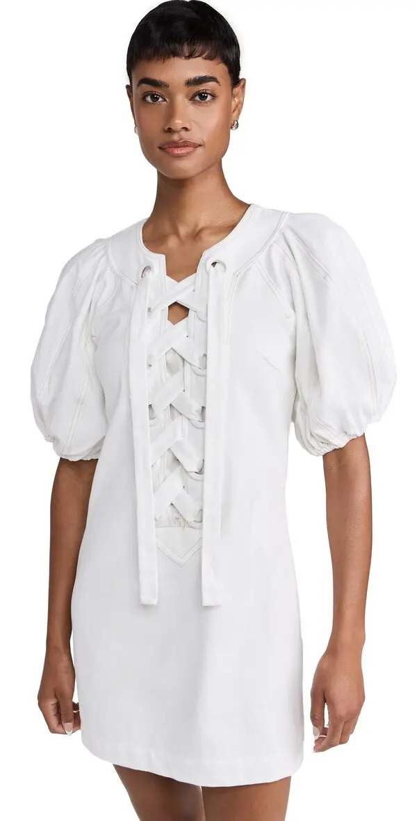 chinese dress ladies English Factory Women's Lace Trimmed Shirt Mini Dress main image 0