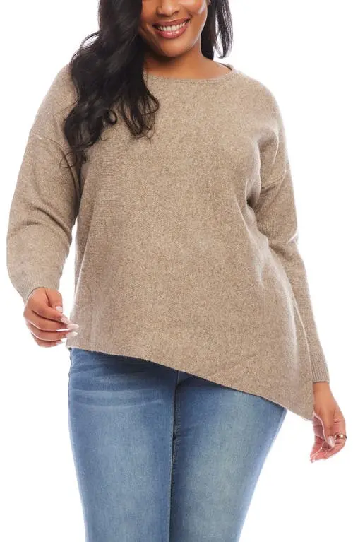 Karen Kane Asymmetric Sweater - Earth