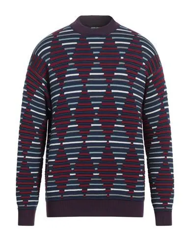 Giorgio Armani Striped Virgin Wool Sweater - Red