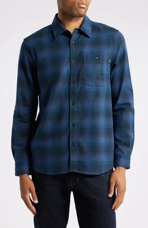Ag Aiden Plaid Cotton Button-up Shirt - Gradient Plaid Navy Multi