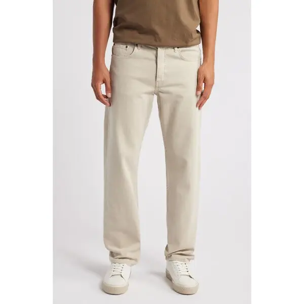 FRAME Straight Leg Canvas Jeans - Beach Sand