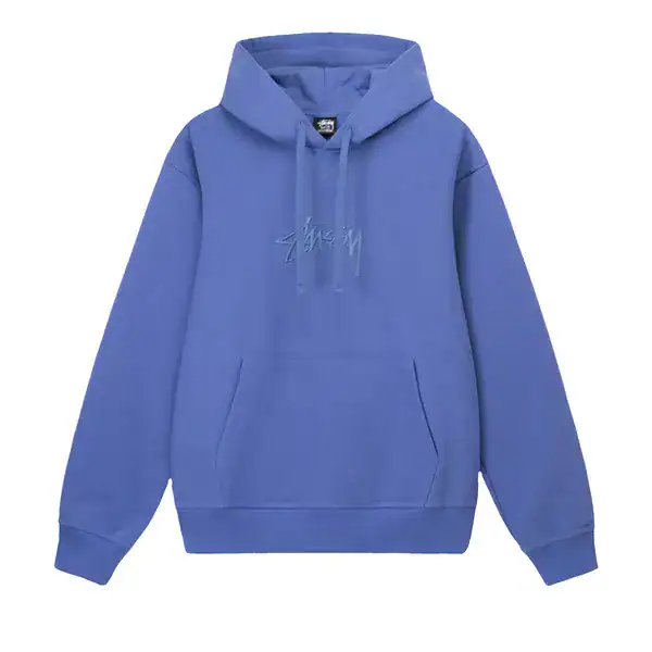 StüSsy Stock Logo Hood - Blue | Editorialist
