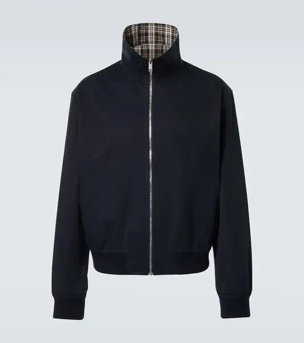 ジャケット・アウター BOTTEGA VENETA Reversible Cotton Blouson Bottega Veneta Reversible Checked Cotton Blouson - Blue | Editorialist