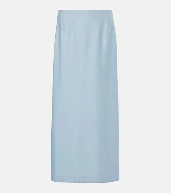 Gabriela Hearst Defina Midi Skirt - Blue