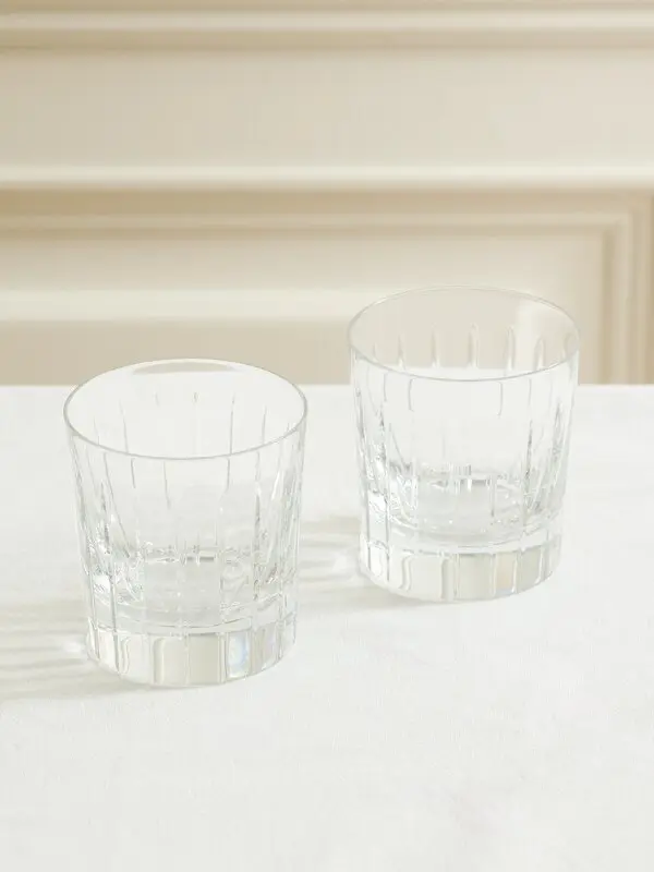 Christofle Iriana Set Of Two Crystal Glasses