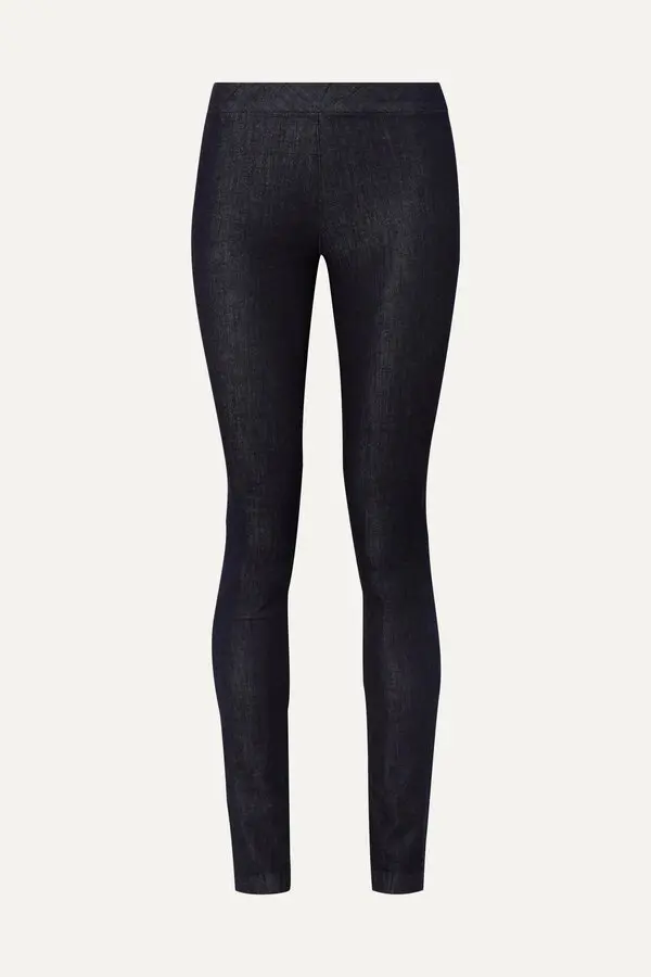 THE ROW Essentials Stratton Stretch-denim Leggings - Black | Editorialist