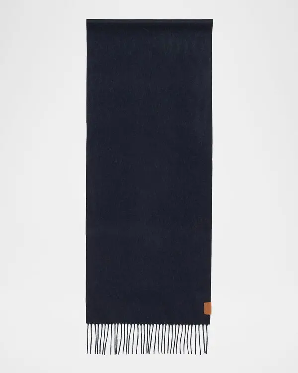 Loewe Fringed Cashmere Scarf - Beige