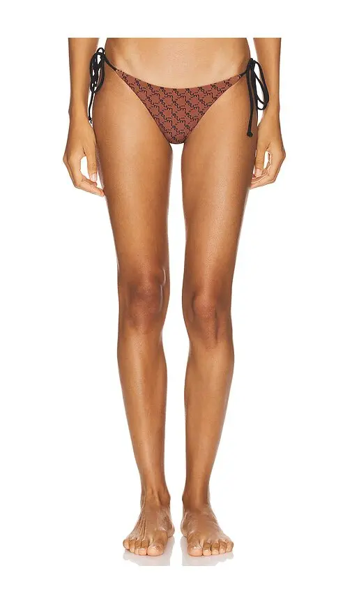 Miaou Kauai Bikini Bottoms - Brown Monogram