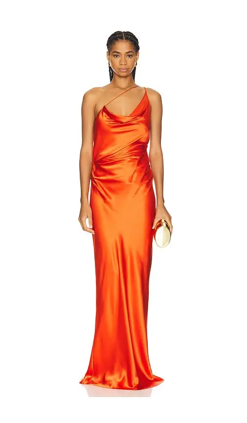 THE SEI One-shoulder Cowl Gown