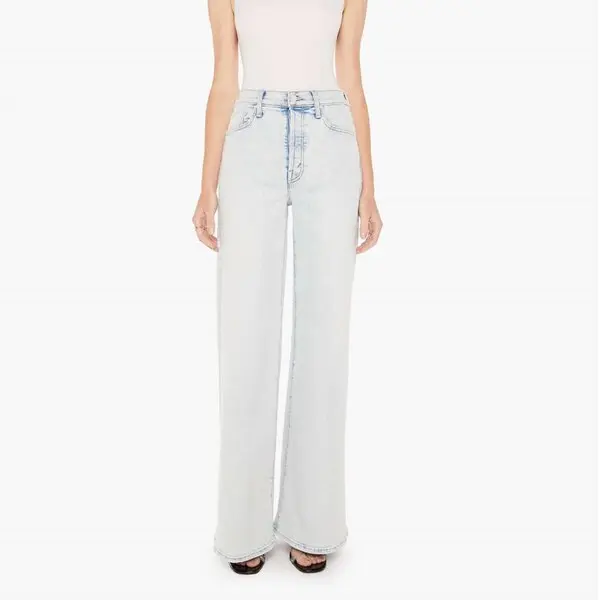 Mother Mother The Tomcat Roller Skimp jeans in washed light blue