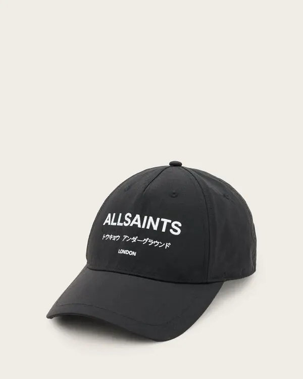 All Saints Underground Nylon Logo Baseball Cap - Black