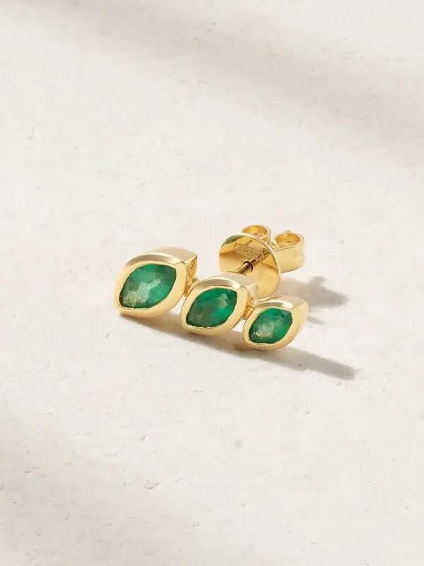 Shay 18-karat Emerald Earrings