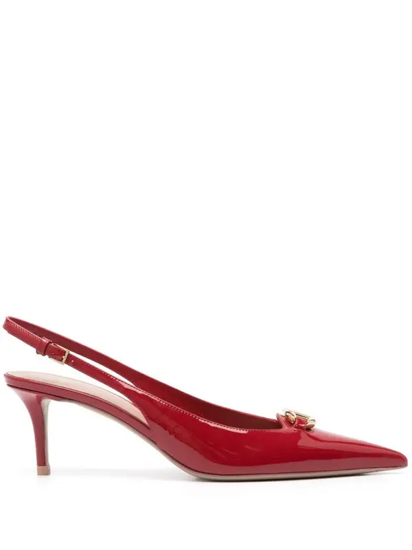 Valentino Garavani 60mm Vlogo The Bold Edition Slingback Pumps - Red