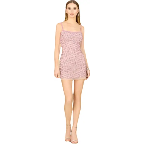 LARA NEW YORK Beaded Mini Dress