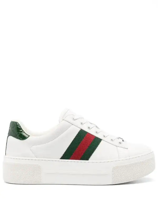 Gucci Ace Leather Sneakers White Editorialist