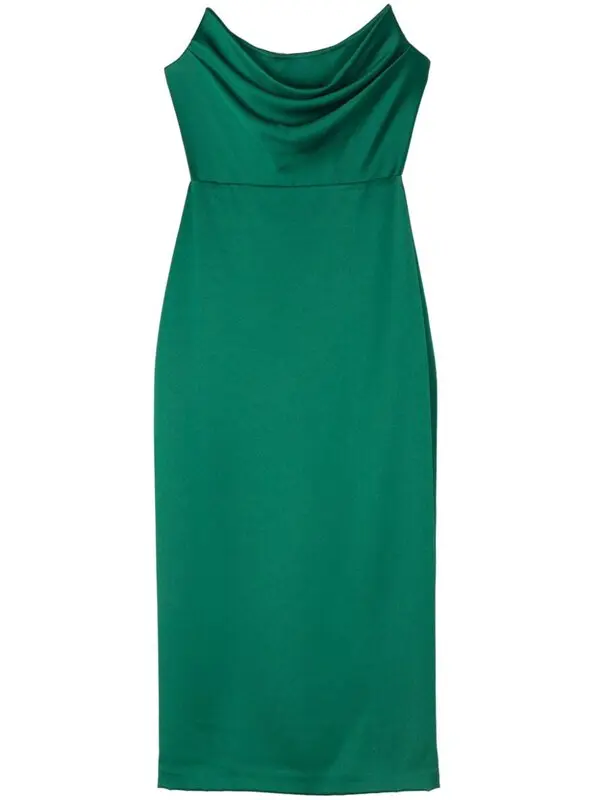 Alex Perry Corset-style Satin Midi Dress