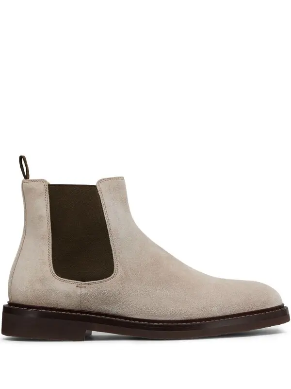 Brunello Cucinelli Suede Ankle Boots - Neutrals