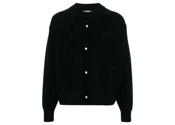 Jacquemus Knitted Press-stud Cardigan - Black