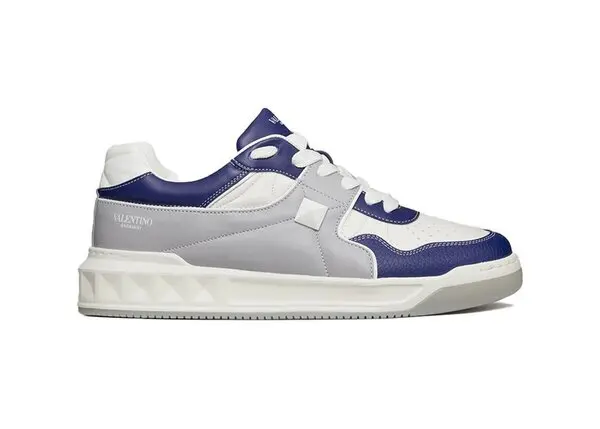 Valentino Garavani One Stud Xl Sneakers - White/grey/blue