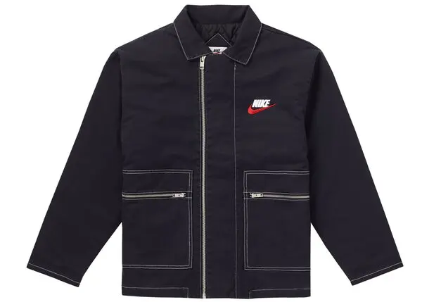 Supreme Nike Double Zip Quilted Work Jacket - Black