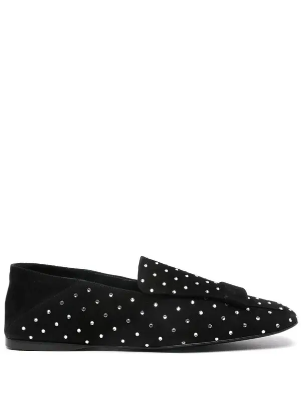SERGIO ROSSI Crystal-embellished Ballerinas