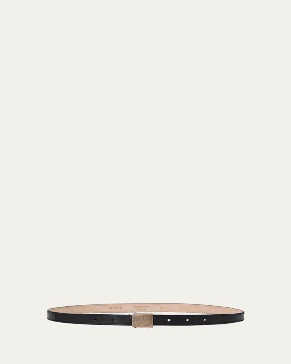 Lemaire Clip Leather Belt, 15mm - Black | Editorialist