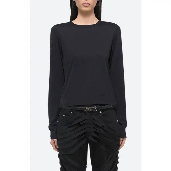 Helmut Lang Slim Long-sleeve T-shirt - Black - 001