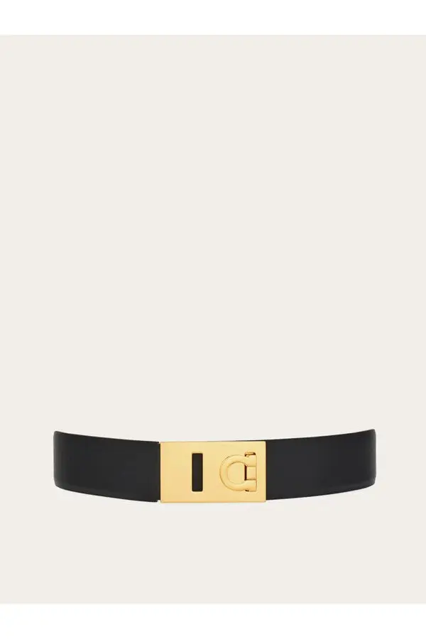 FERRAGAMO Adjustable Hug Belt - Black