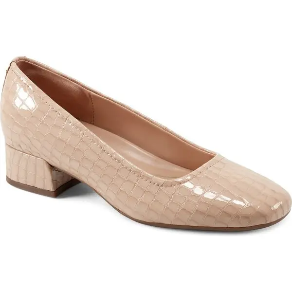 Easy Spirit Jain Pump - Light Natural Croco