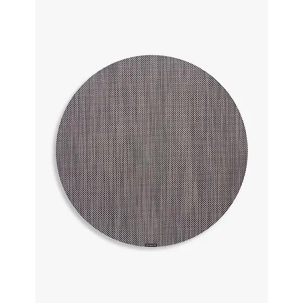 CHILEWICH Basketweave Round Woven Placemat 38cm - One-color