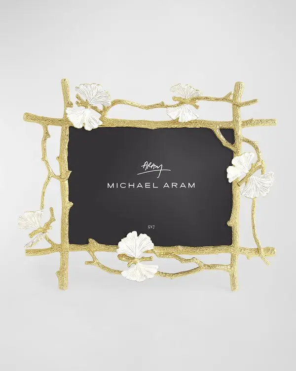 Michael Aram Butterfly Ginkgo Photo Frame, 5" X 7 - White And Gold