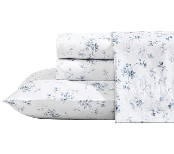 Laura Ashley Muse 300 Thread Count Premium Cott N Sheet Sets-q