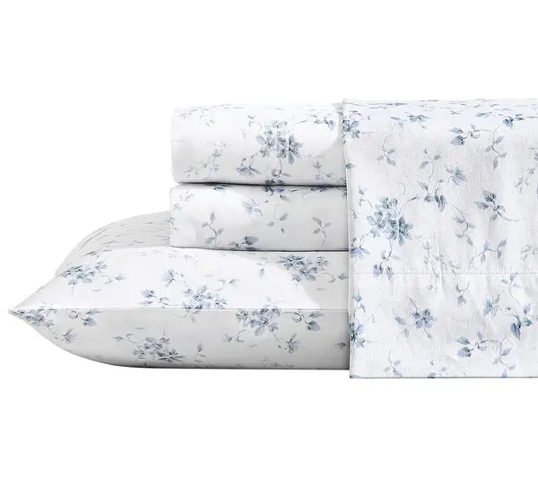 Laura Ashley Muse 300 Thread Count Premium Cott N Sheet Sets-k