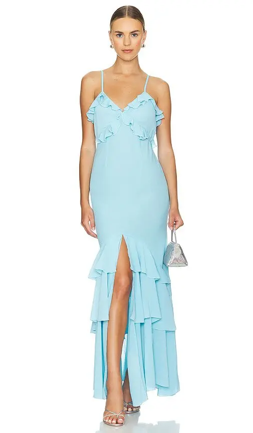 Runaway The Label Namari Maxi Dress In Light Blue - 22% Off | Editorialist