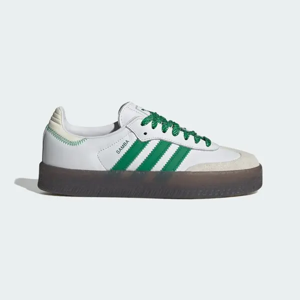 Adidas Sambae Shoes - Cloud White / Green / Off White